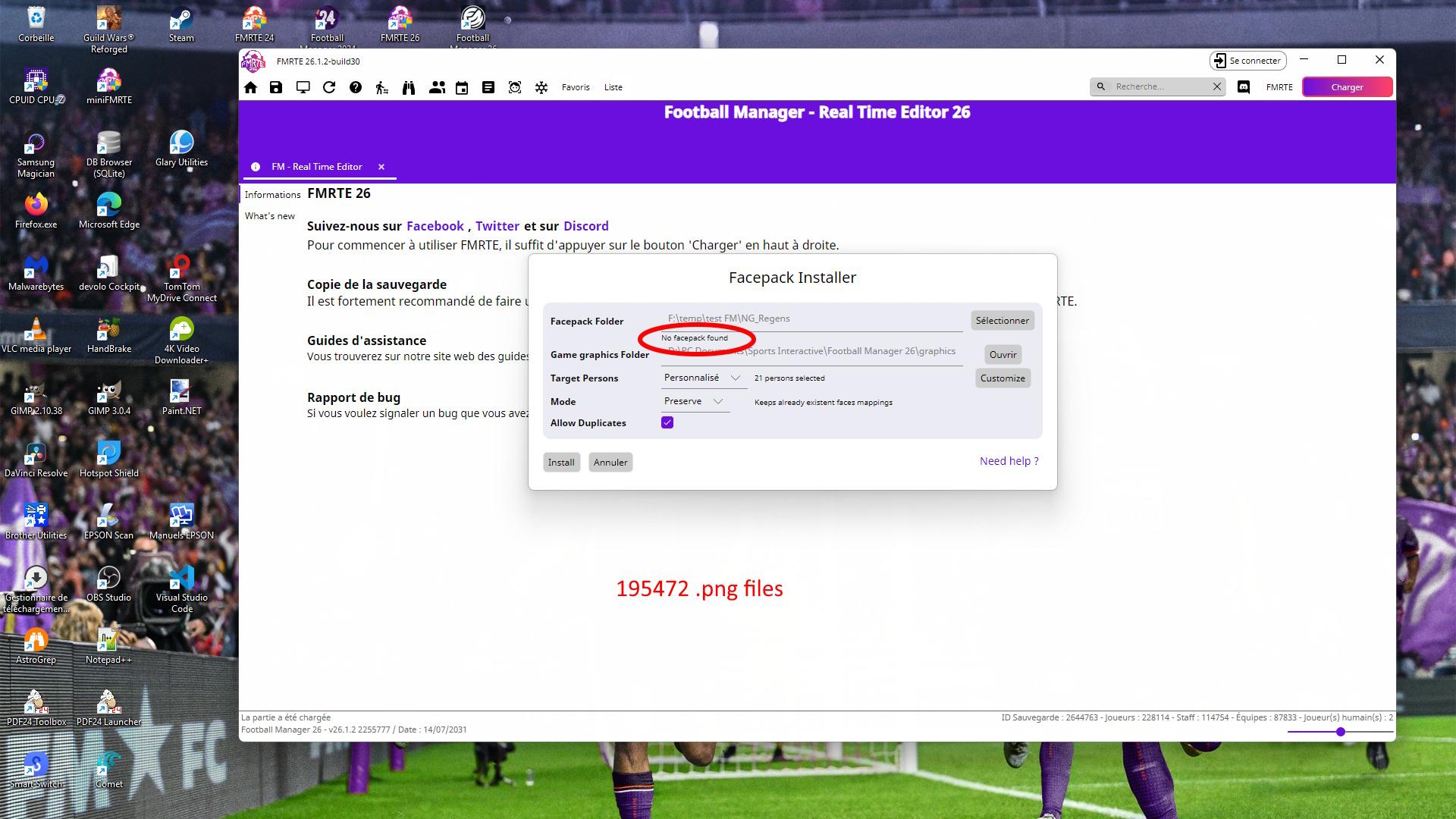 Facepack Installer problems (bis) - FMRTE for Windows
